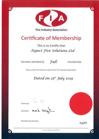 New FIA Members! - Aspect Fire Suppression