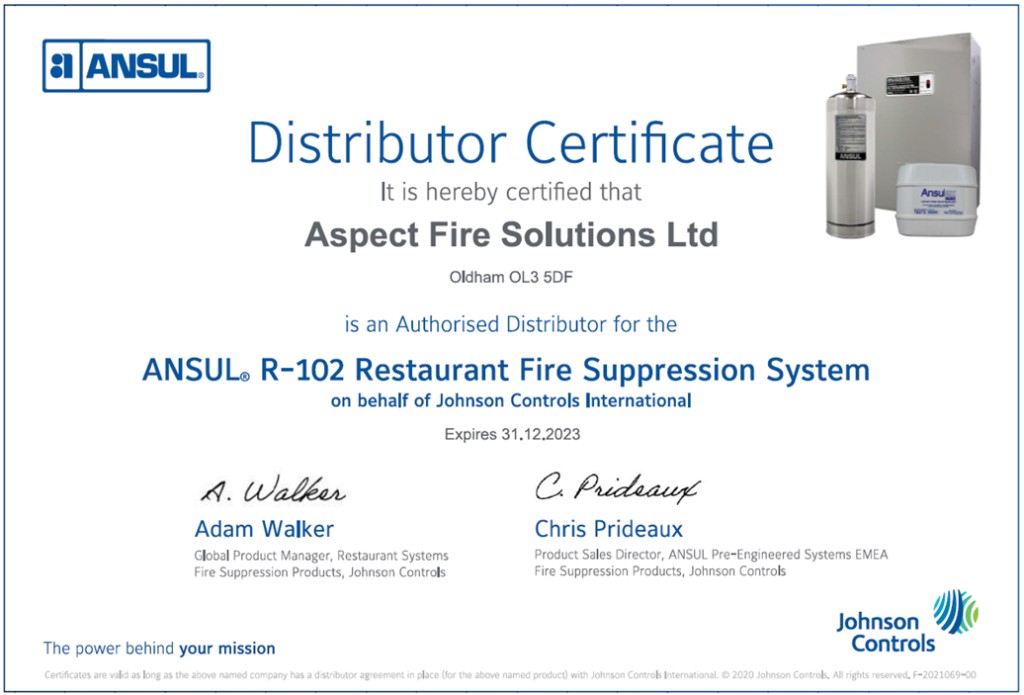 Happy New Year, Happy New ANSUL R102 2023 Certificate. - Aspect Fire ...